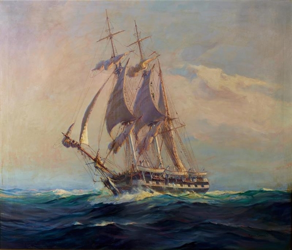 Frank Vining Smith | The whaler Dauphin out of Nantucket. | MutualArt