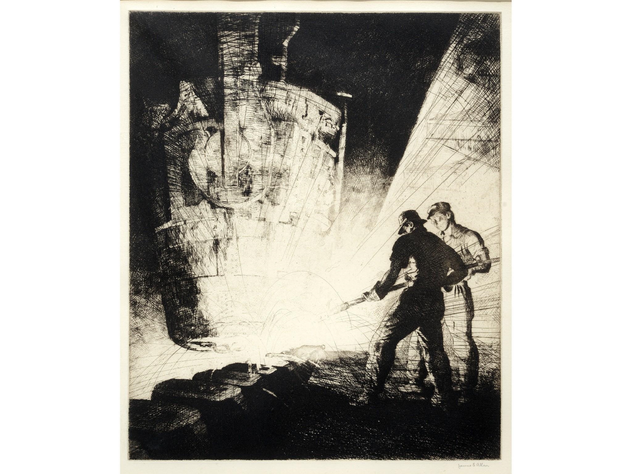 James E. Allen | Teeming Ingots (1935) | MutualArt