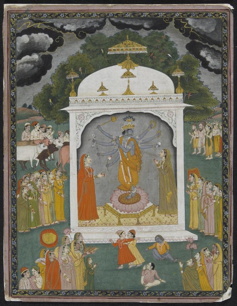 Pahari School | A Pahari school miniature painting of Krishna | MutualArt