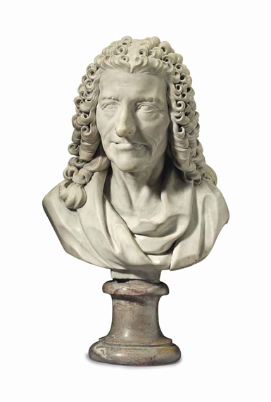 Pieter Antonie von Verschaffelt | A White Marble Bust of Voltaire ...