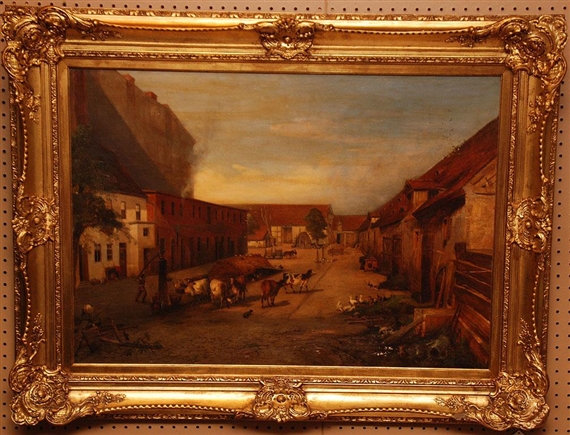 Ludwig Hartmann | Village Courtyard | MutualArt