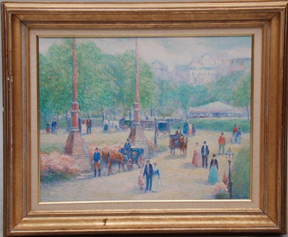 Gail Sherman Corbett | Paris Park Scene | MutualArt