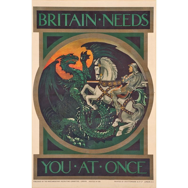 Unknown | Britain Needs You at Once (Circa 1915) | MutualArt