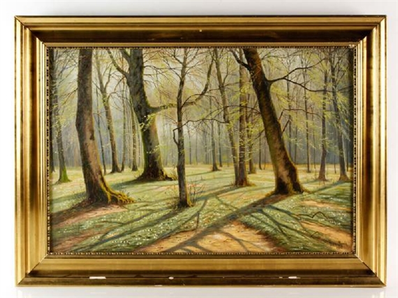 Georg Vilhelm Arnold Groth | Forest landscape (1897) | MutualArt