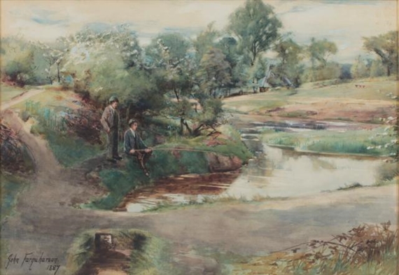 John Farquharson | BOYS FISHING | MutualArt