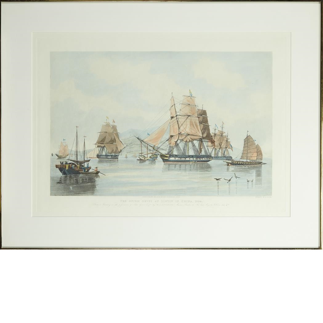 William John Huggins | THE OPIUM SHIPS AT LINTIN IN CHINA (1824 ...