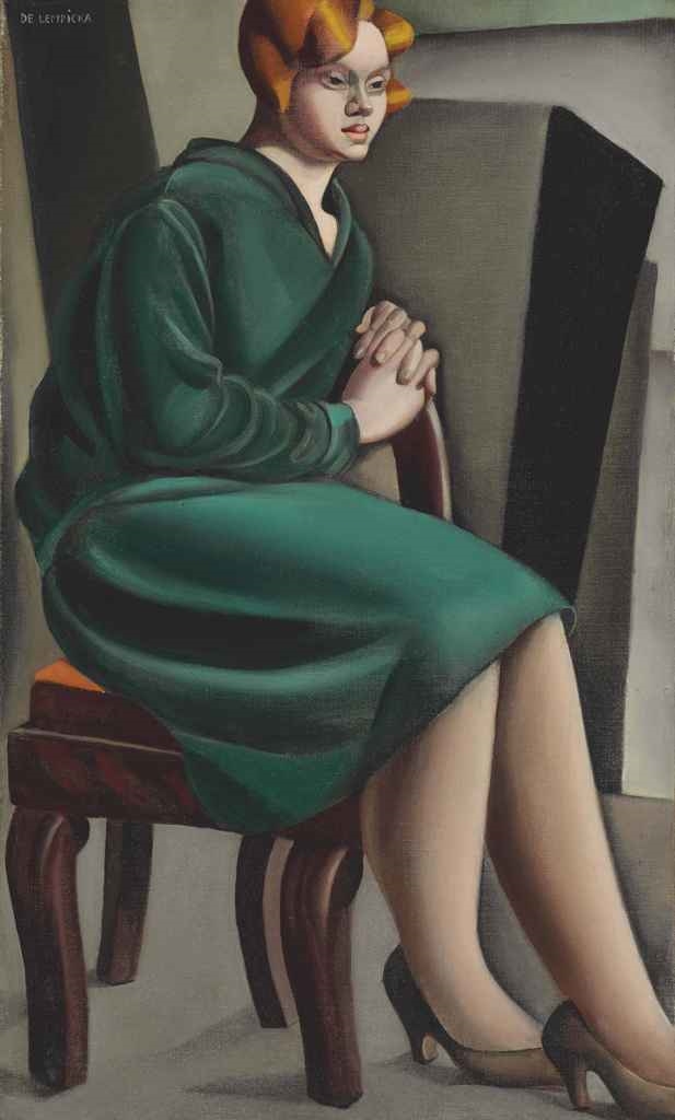 Tamara de Lempicka | Femme à la robe jaune (1929) | MutualArt