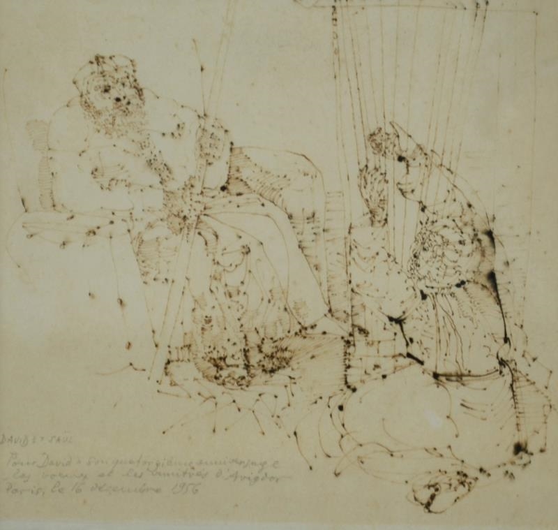 Avigdor Arikha | David and Saul (1956) | MutualArt