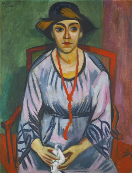 Max Pechstein | DAS BLAUE KLEID: BILDNIS FRAU DR. PLIETZSCH (THE BLUE ...