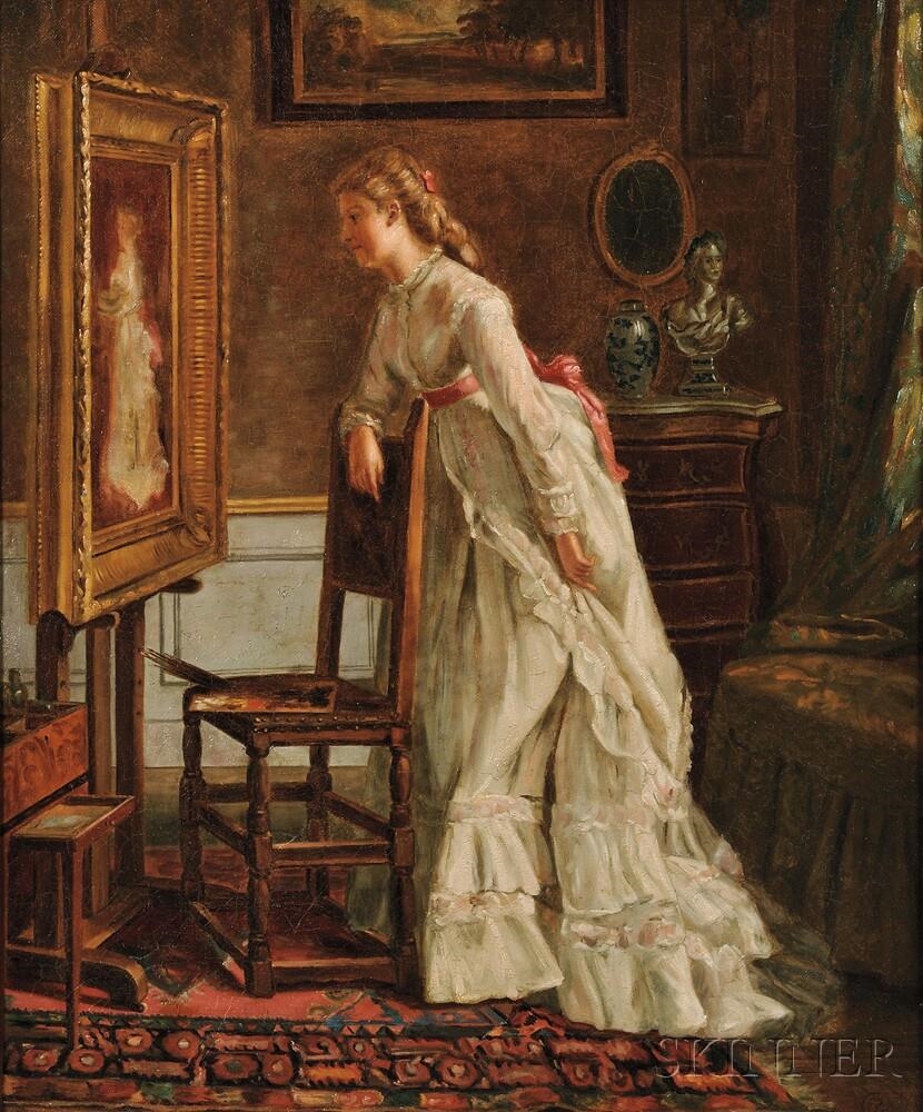 Eleanor Cunningham Bannister | Admiring Her Own Portrait/A Self ...
