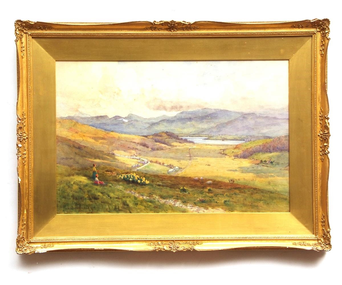 Willie Stephenson | Figures overlooking a Valley | MutualArt