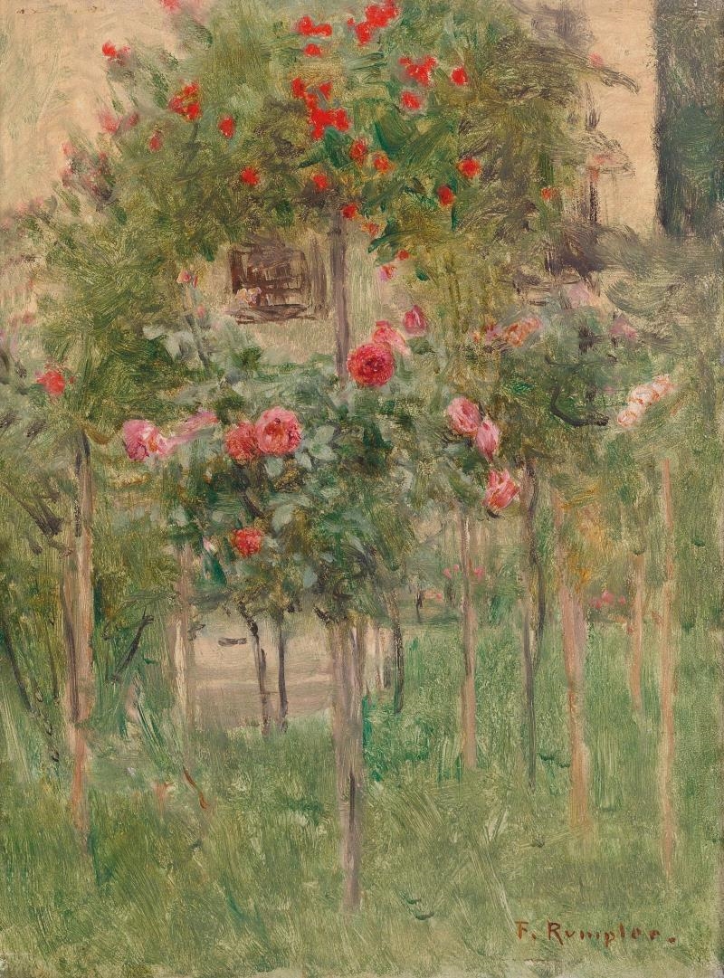 Franz Rumpler | Lady shown in Profile Against a Golden Background ...