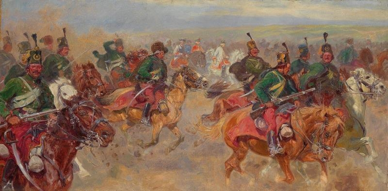 Ludwig Koch | Count Hadik and his Troops Riding to Berlin (Berlin Raid ...