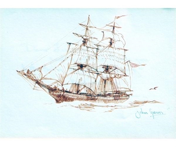 John Michael Groves | Sailing Galleon at Sea | MutualArt