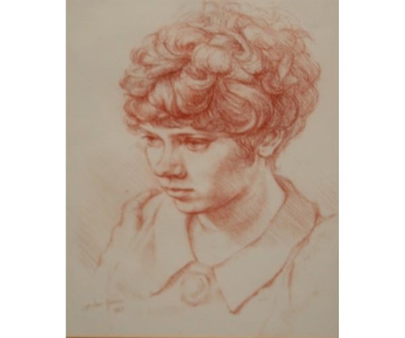 John Michael Groves | Portrait of a Lady rouge (1967) | MutualArt