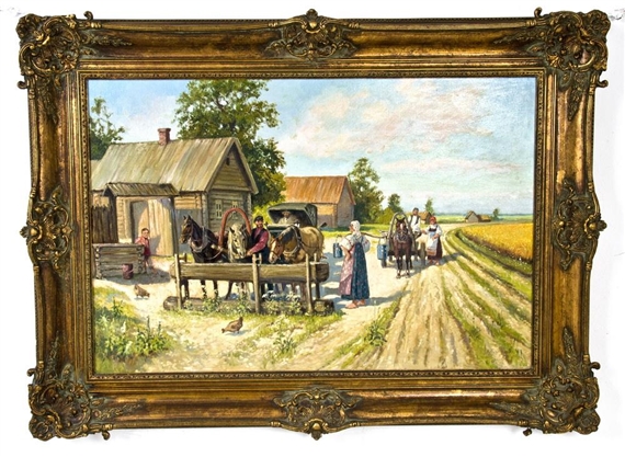 Konstantin Konstantinovich Kuznetsov | FARM SCENE | MutualArt