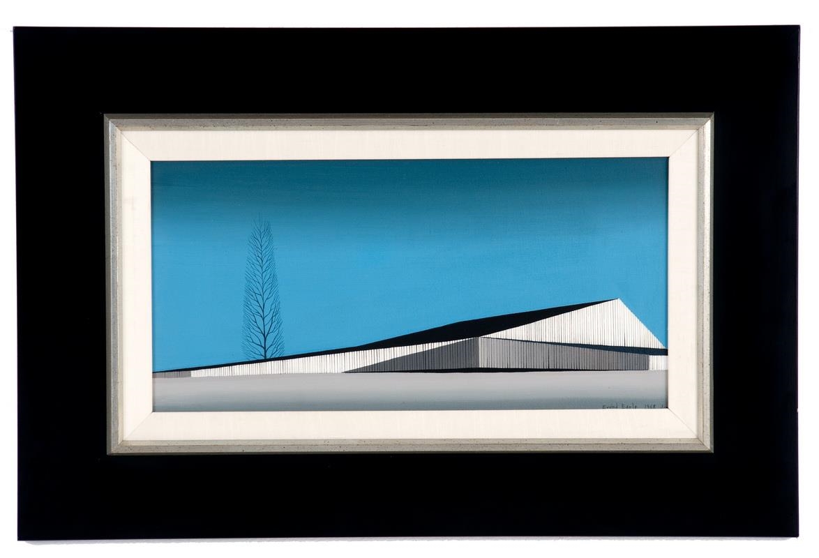 Eyvind Earle | BARN IN A LANDSCAPE (Circa 1968) | MutualArt