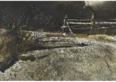 Andrew Wyeth | Ledge Gate (1959) | MutualArt