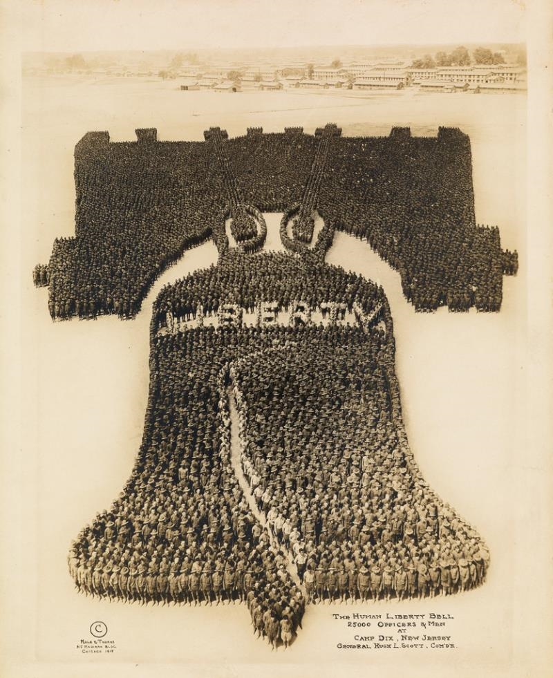 Mole & Thomas | The Human Liberty Bell, 25,000 Officers and Men, Camp ...