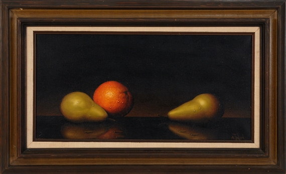Al Jackson | Still life of two pears and an orange | MutualArt