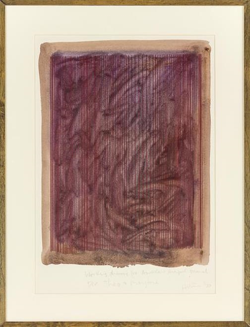 Ralph Hotere | Working Drawing for Auckland Airport Mural | MutualArt