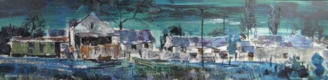 Michael D. Barnfather | Long view of farm and outbuildings | MutualArt