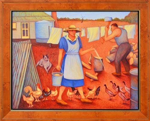 Bob Marchant | Feeding The Chooks (2007) | MutualArt