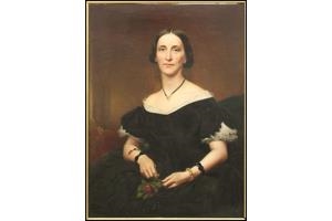 Robert Frain | PORTRAIT OF A WOMAN IN BLACK | MutualArt