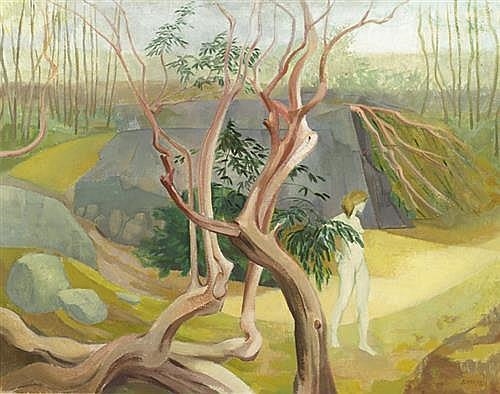 Barbara Warren | Figure among trees | MutualArt
