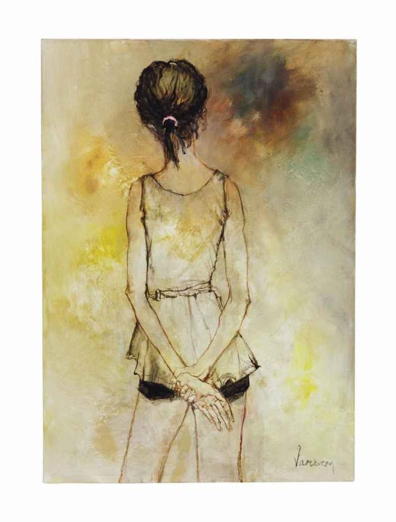 Jean Jansem | Danseuse de dos fond jaune (2002) | MutualArt