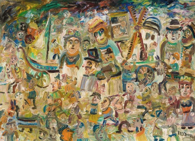 Ernest van den Driessche | Parade of the Giants | MutualArt