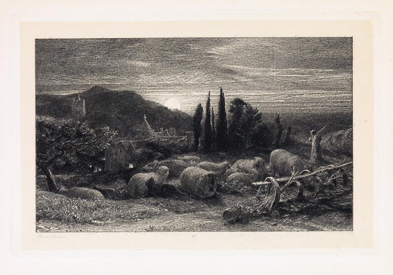 Samuel Palmer | The Sleeping Sheppard - Early Morning (1854 - 1857 ...