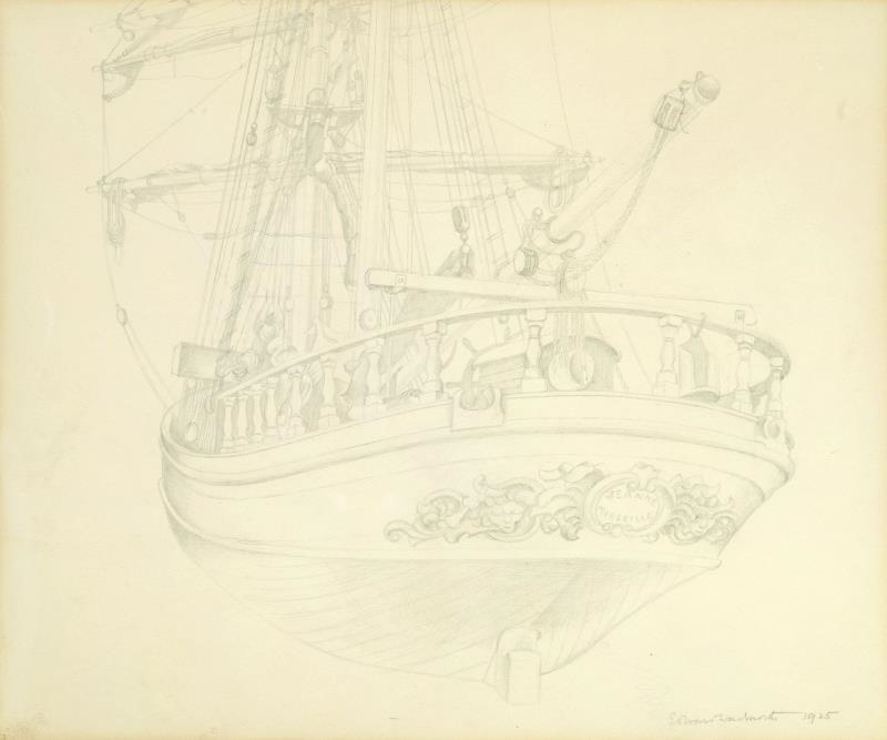 Edward Wadsworth | Study for Sailing Brig (Jeanne of Marseille) | MutualArt