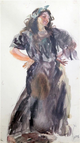 Charles Nicolas Sarka | Dancing Vahine (1904) | MutualArt