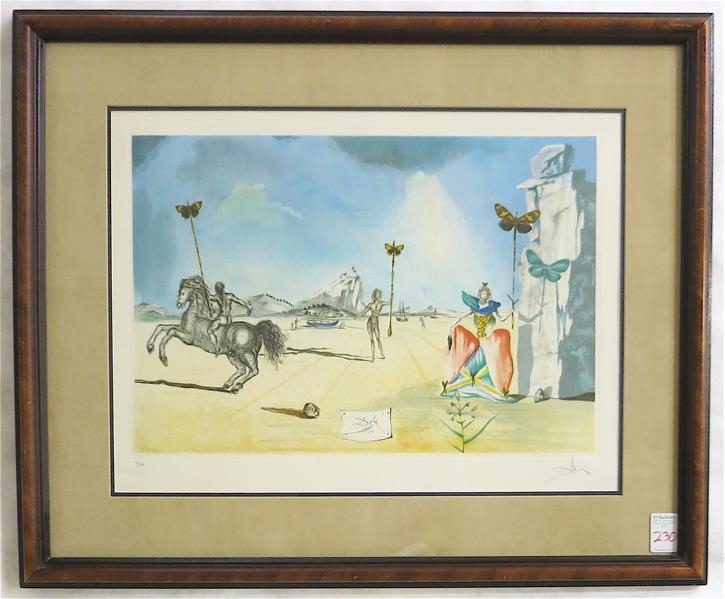 Salvador Dalí | Landscape with figures and butterflies | MutualArt