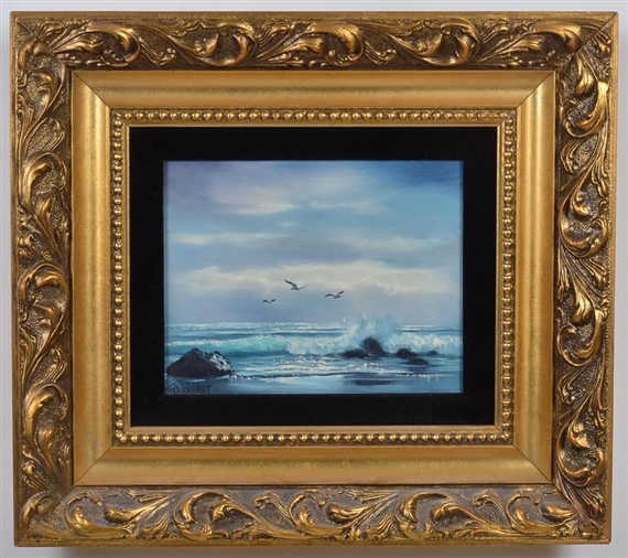 Violet Parkhurst | Seascape pictures the ocean and seagulls (Circa 1970 ...
