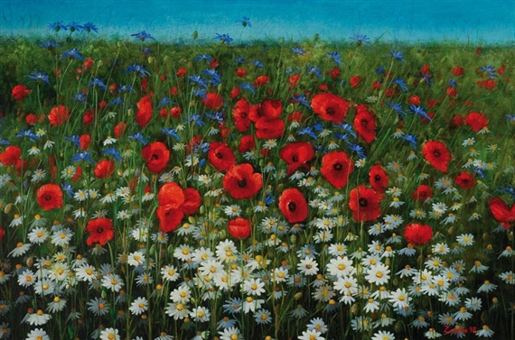 Andrijano Zacero | Colorful Spring Meadow with Poppies and Cornflowers ...