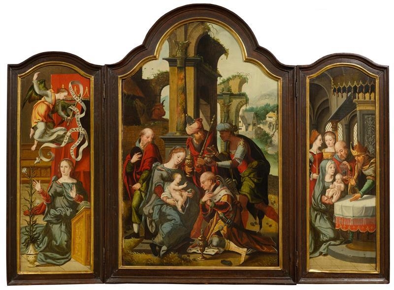 Pieter Elder | Triptych: Adoration of the Kings | MutualArt