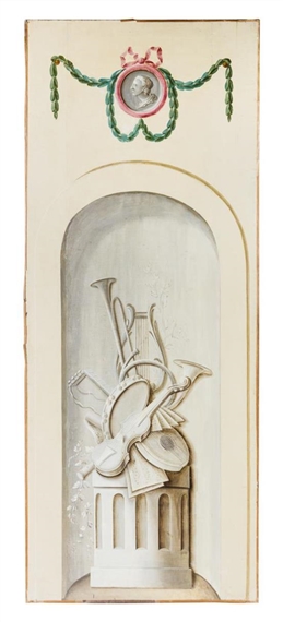 Unknown | Trompe l'oeil with Musical Trophy in an Alcove | MutualArt