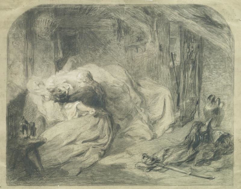 Frederick James Shields | 7 works; Study for Death of the First-Born ...