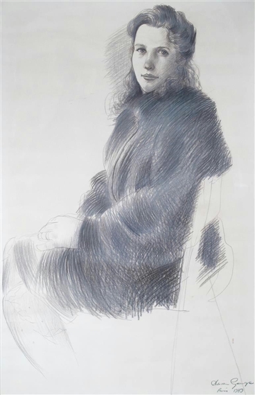 Adrian George | Portrait of a young lady (1989) | MutualArt