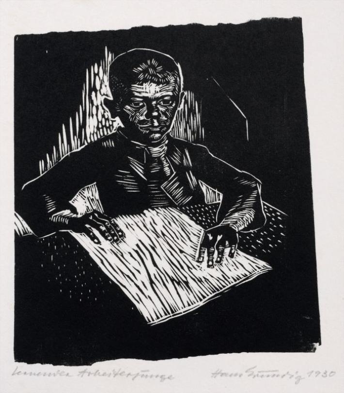 Hans Grundig | Lernender Arbeiterjunge (1930) | MutualArt