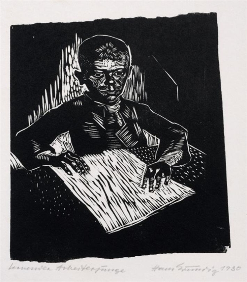 Hans Grundig | Lernender Arbeiterjunge (1930) | MutualArt