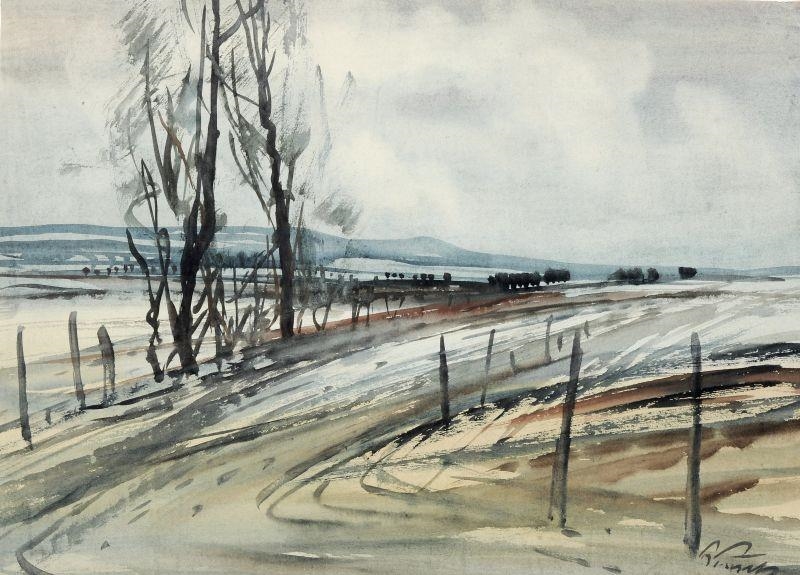 Richard Pusch | Letzter Schnee (1948) | MutualArt