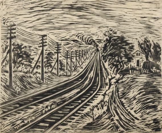 Wilhelm Rudolph | Eisenbahnstrecke (1923) | MutualArt