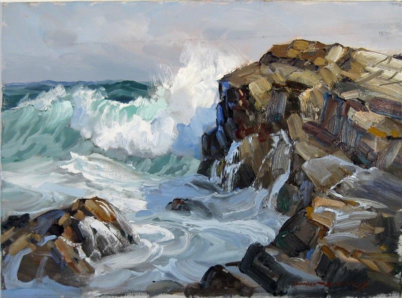 Charles Vickery | Crashing surf scene | MutualArt