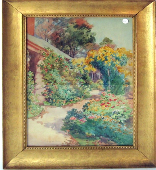 Henry Webster Rice | Garden scene | MutualArt