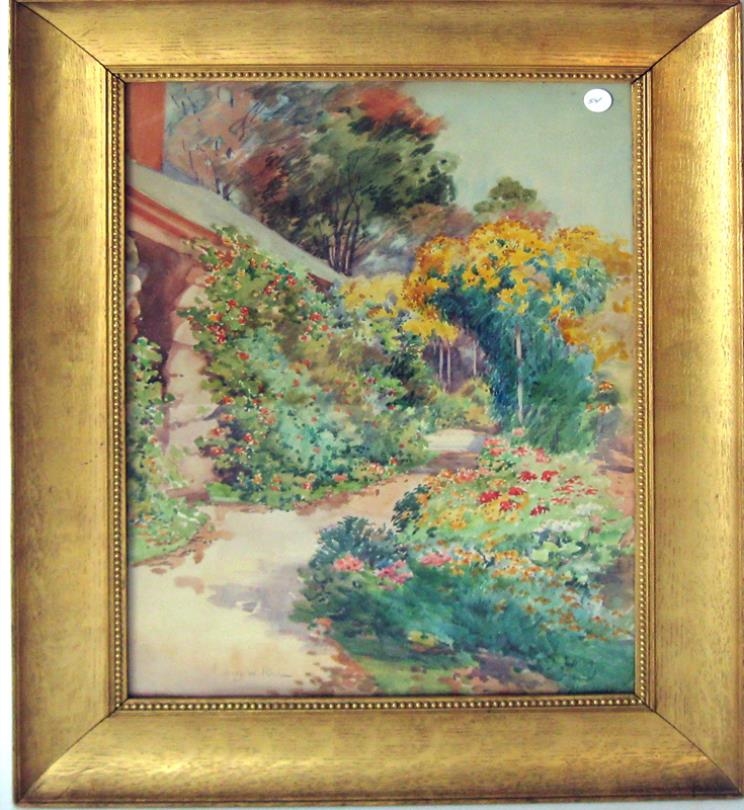 Henry Webster Rice | Garden scene | MutualArt