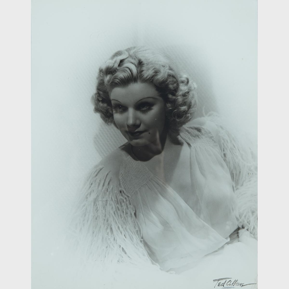 Ted Allan | 5 WORKS; JEAN HARLOW; ARTIST IN HIS STUDIO WITH PHOTOGRAPH ...