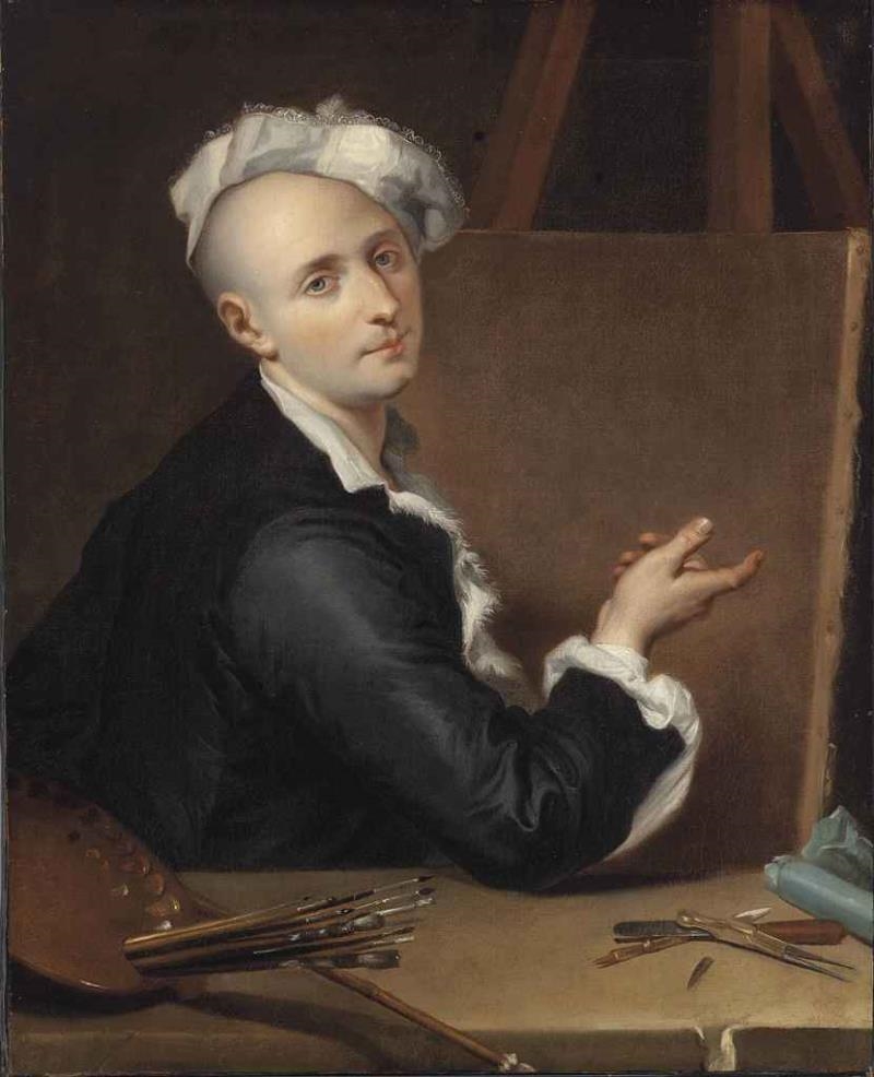 French School, 18th Century | Self-portrait of an artist | MutualArt